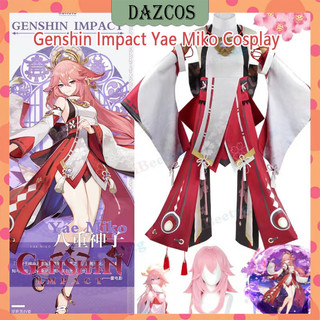 Full Set Genshin Impact Yae Miko Cosplay Costume Game Guji Yae Suit ...