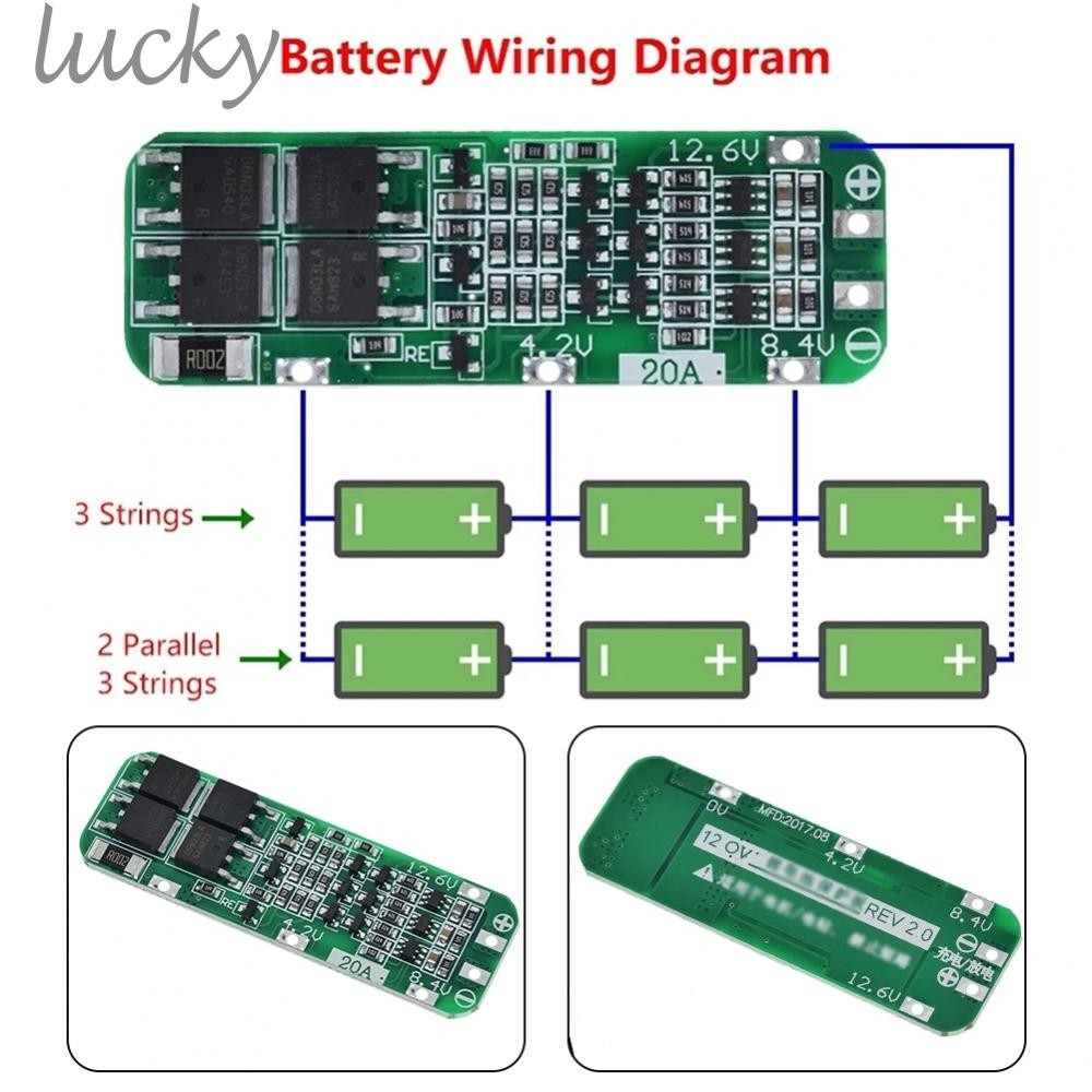 Li ion Battery Charger PCB Protection Board for 3S 20A 12 6V Cells ...