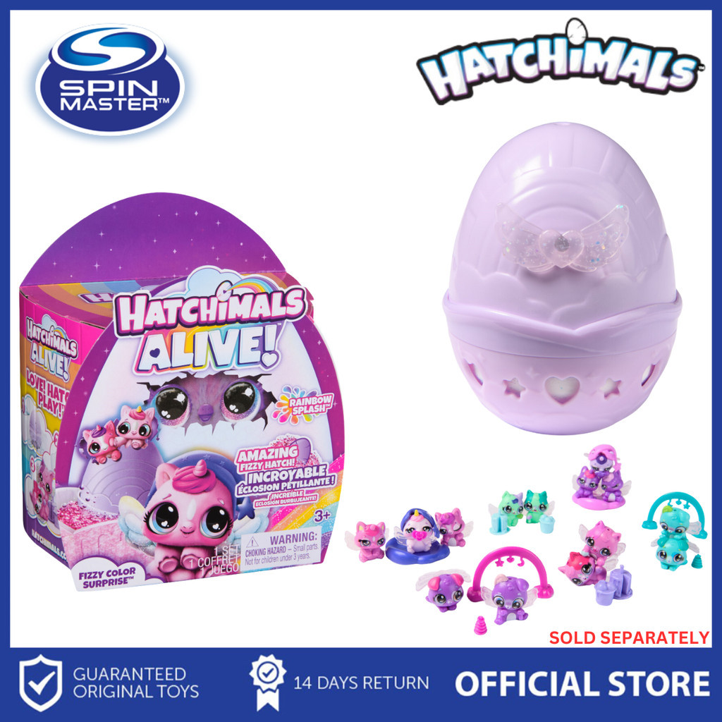 Hatchimals Alive Fizzy Mystery Colour Surprise Pack Playdate Fun ...