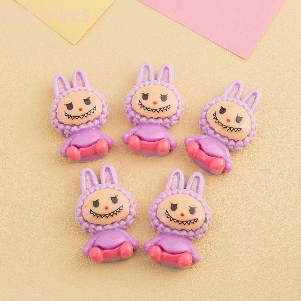 KORYES Labubu Hairpin, Resin Metal Labubu Hair Clip, Funny Anime Mini ...