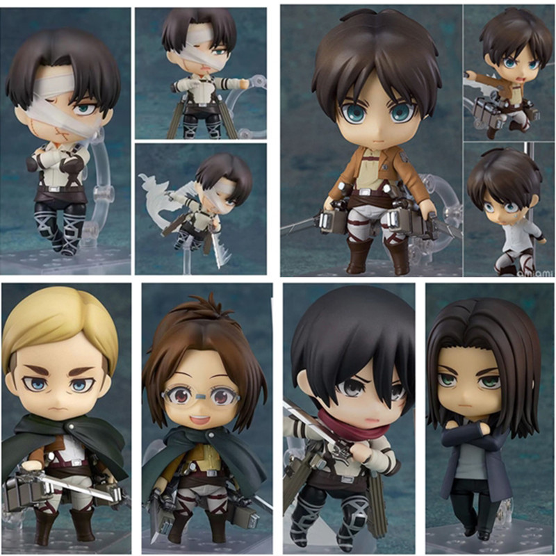 Nendoroid Attack on Titan Dolls Eren Levi Mikasa Ackerman Hans Zoe ...