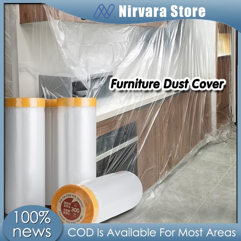 20M Plastic Furniture Dust Cover Dusty Bed Sofa Dust Proof Cover Paint ...