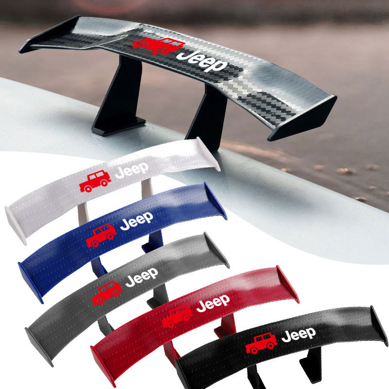 Carbon Fiber Look Car Mini Rear Spoiler Mini Wing Small Model ...