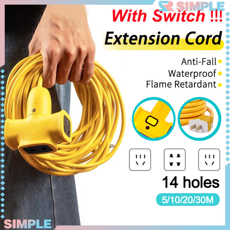 14 Holes Extension Wire Heavy Duty Extension Wire 5/10/20/30M Long ...