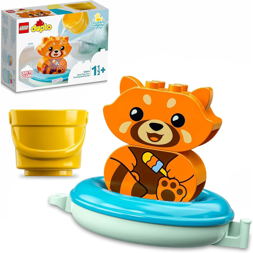 LEGO 10964 DUPLO Bath Time Fun Floating Red Panda Bath Toy | Shopee ...