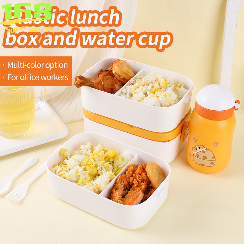 Personalized cartoon set lunch box plastic student round lunch box with ...