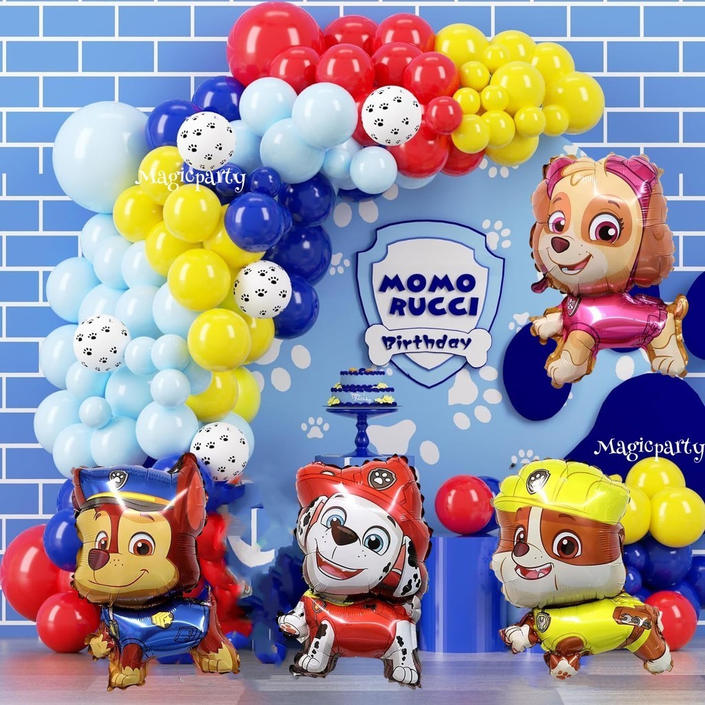 Paw Patrol Balloon Set Dog Chase Skye Marshall Rubble Foil Birthday Party Decorations Kids Toys ...