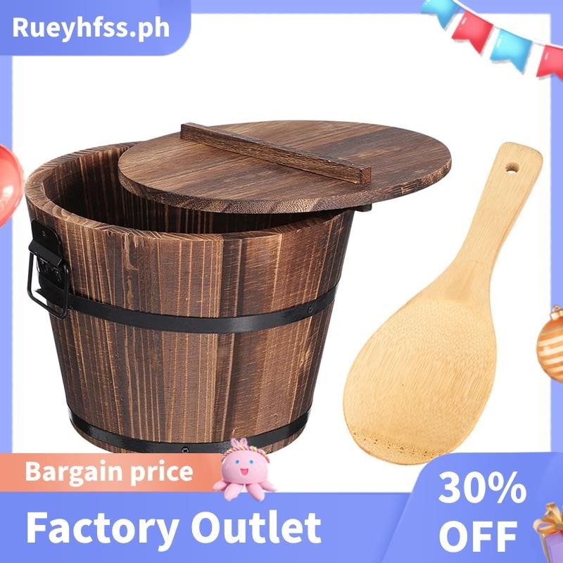 Excellent Wooden Rice Bucket Korean Bibimbap Bucket Japanese Cuisine ...