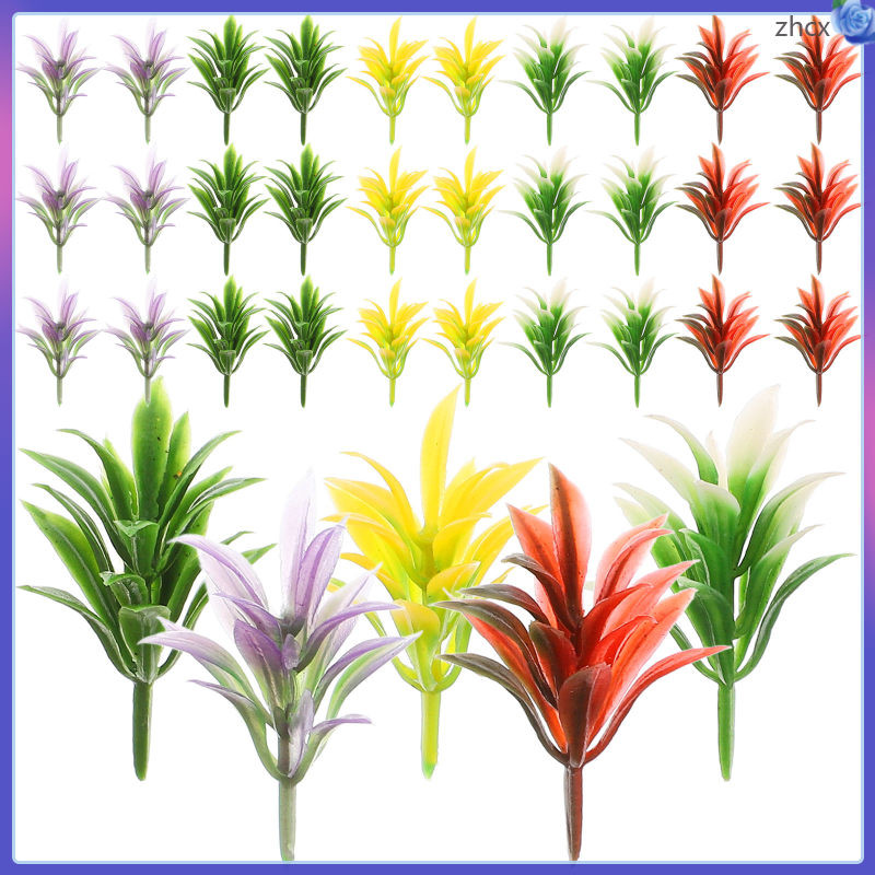 50 Pcs Sand Table Model Material Train Scenery Grass Tufts Miniature ...