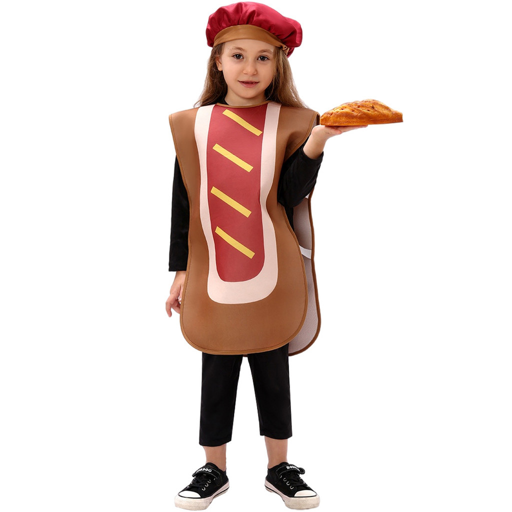 Christmas New Style Children's Bread Jumpsuit Hot Dog Sausage Cosplay ...