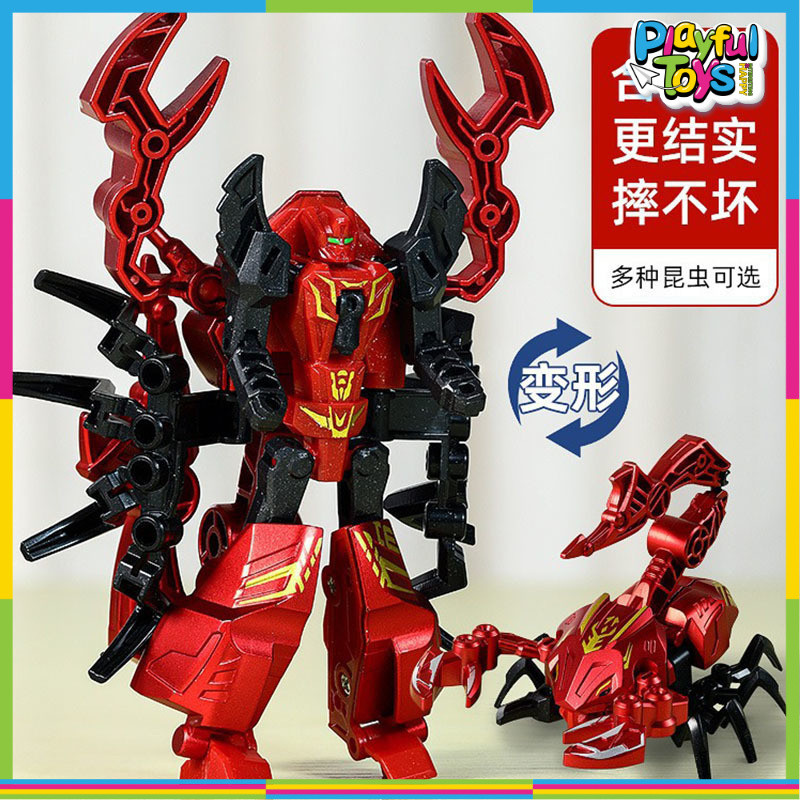 Alloy Steel Armor Beast Transforming Scorpion Boy Toy Team Mecha King ...