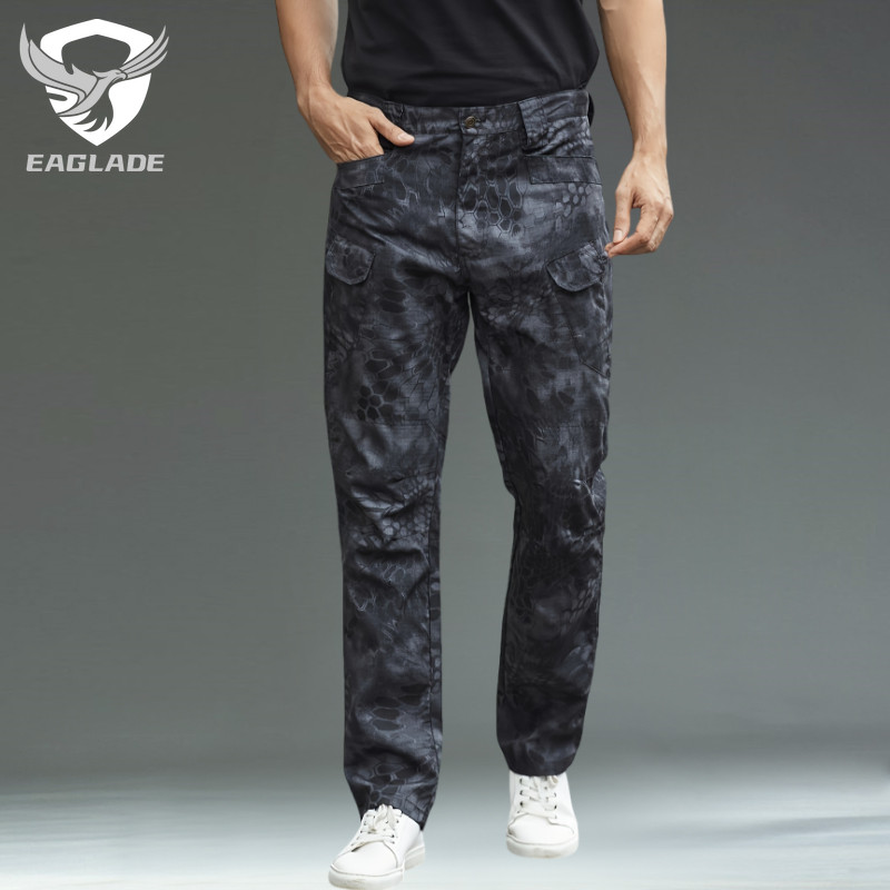 EAGLADE Tactical Cargo Hiking Pants for Men Women in Black Python Slim ...