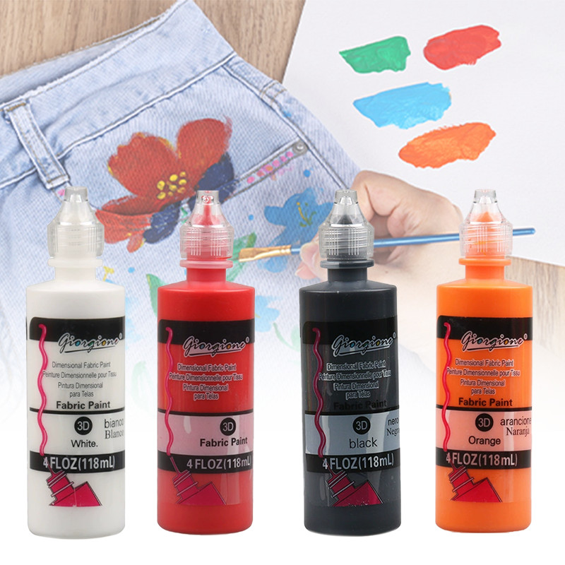 118ml 3D Fabric Paint Three-Dimensional Pigment Diy Hand-Painted ...