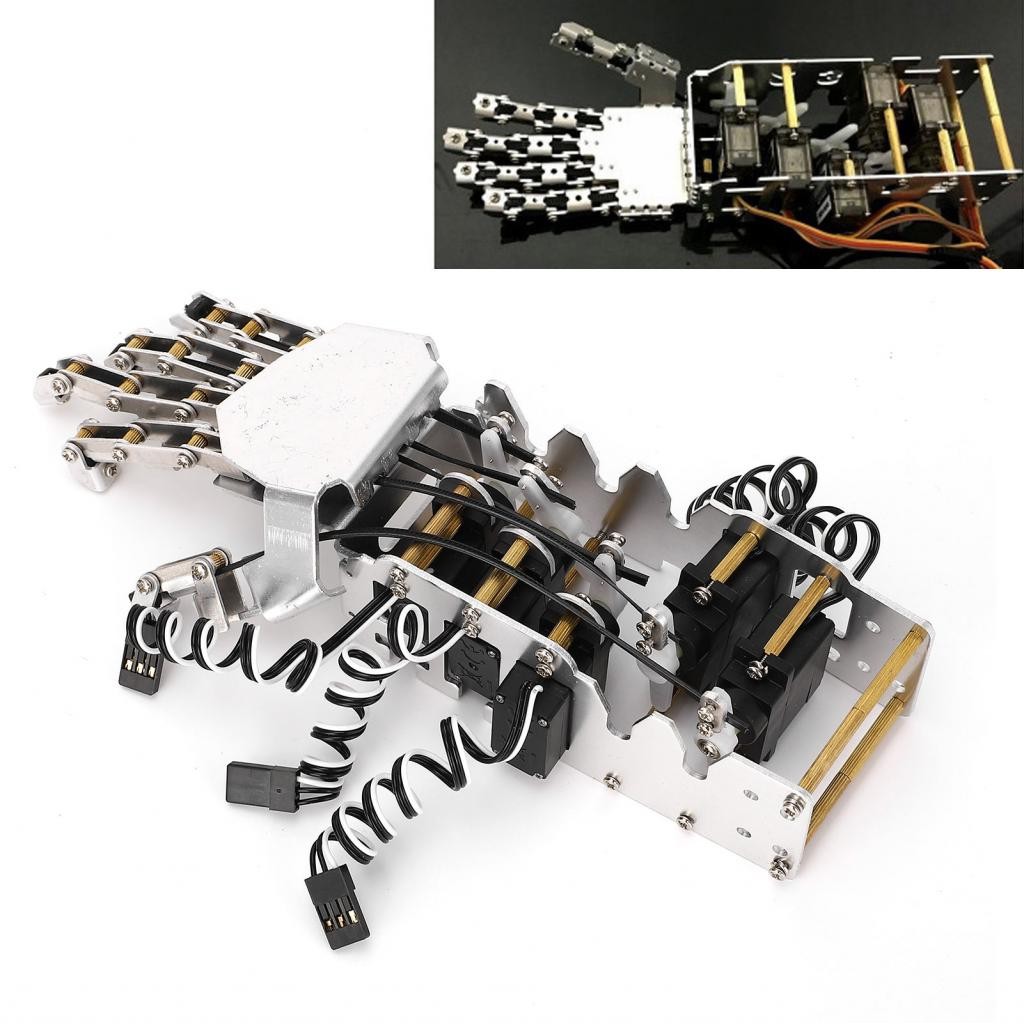 Rrianfo Robot Hand Kit 1/1 Scale Analog Servo 5 Finger Manipulator ...