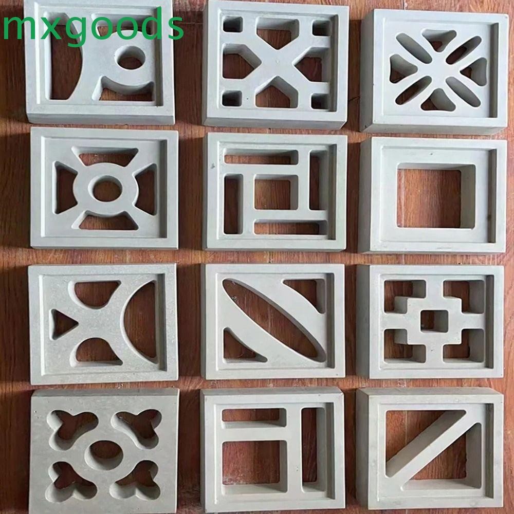 MXGOODS Hollow Brick Mold, 20*20*6cm Square Cement Antique Brick Mold, Garden Building Furnish ...