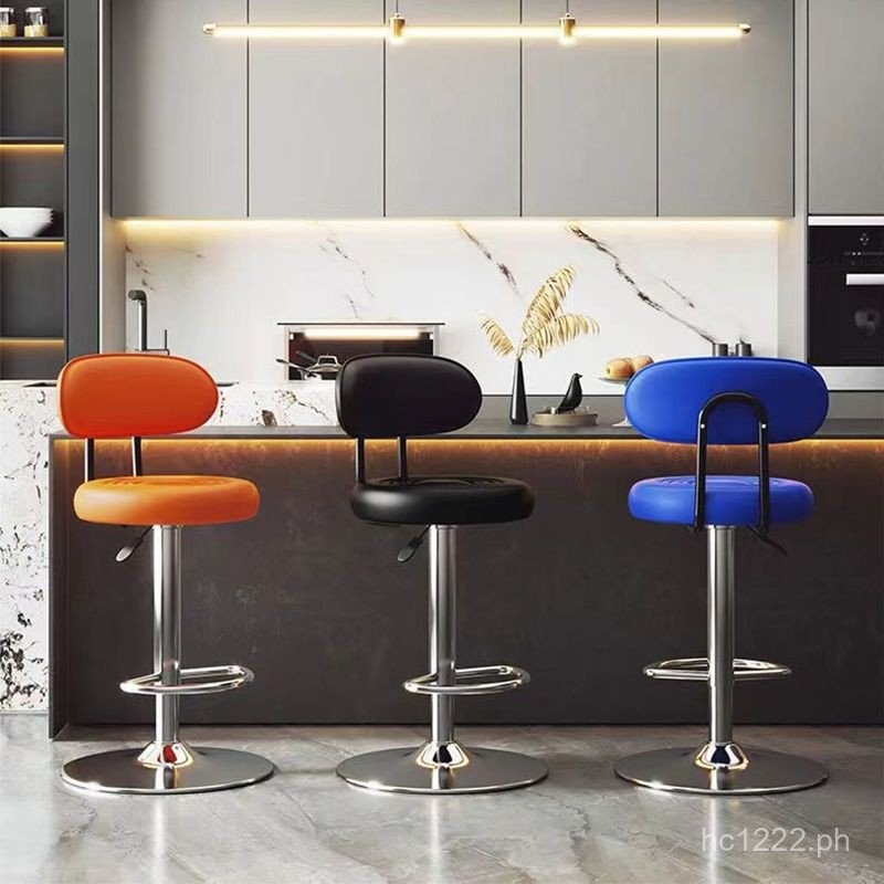 High Stool Modern Minimalist Bar Counter Front Desk Backrest Chair High ...