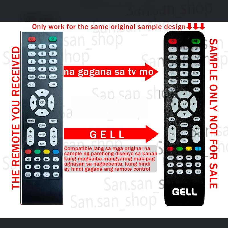 100% Universal remote control for gell smart tv remote work on your TV ...