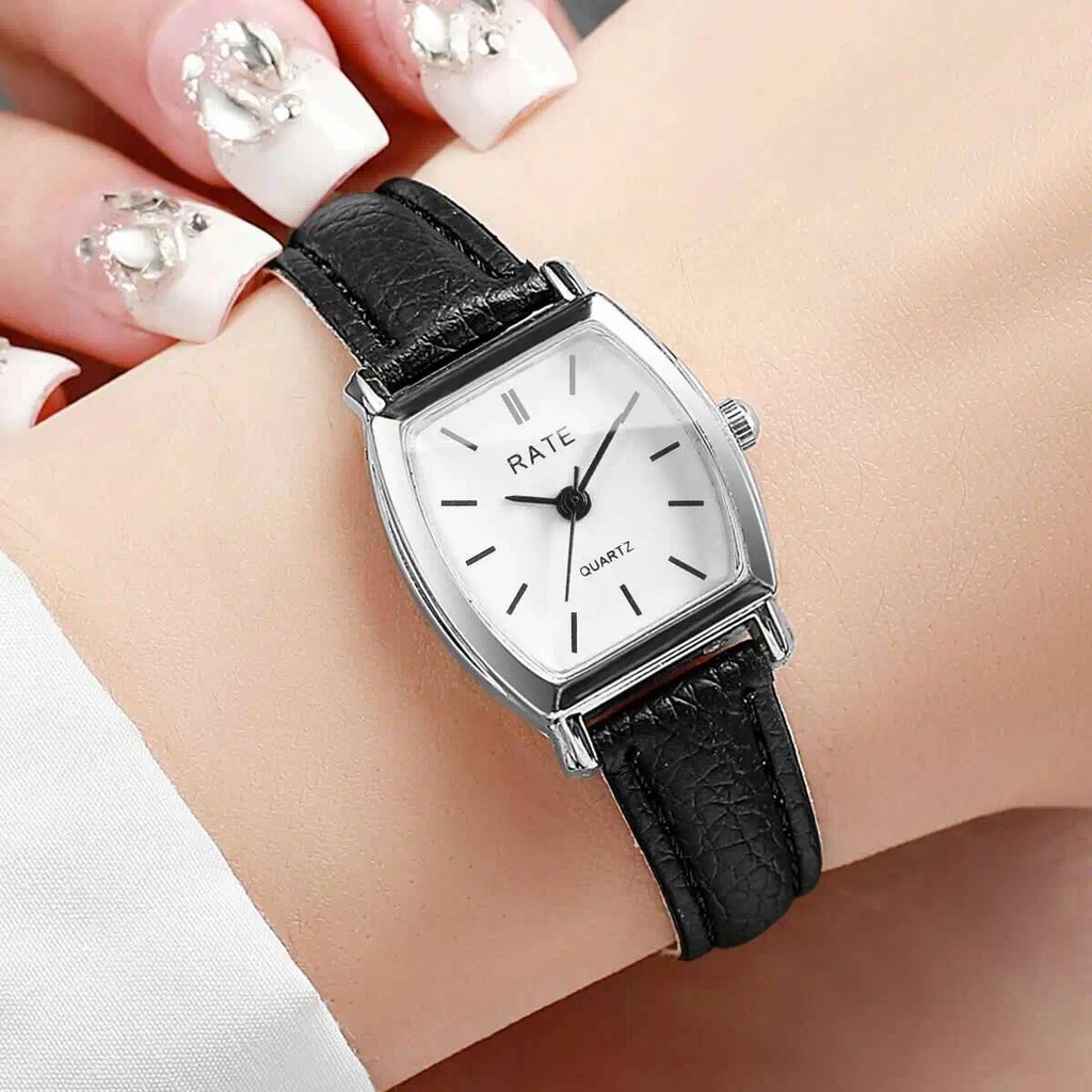 Korean Style Small Dial Women Watches Casual Leather Strap Quartz ...