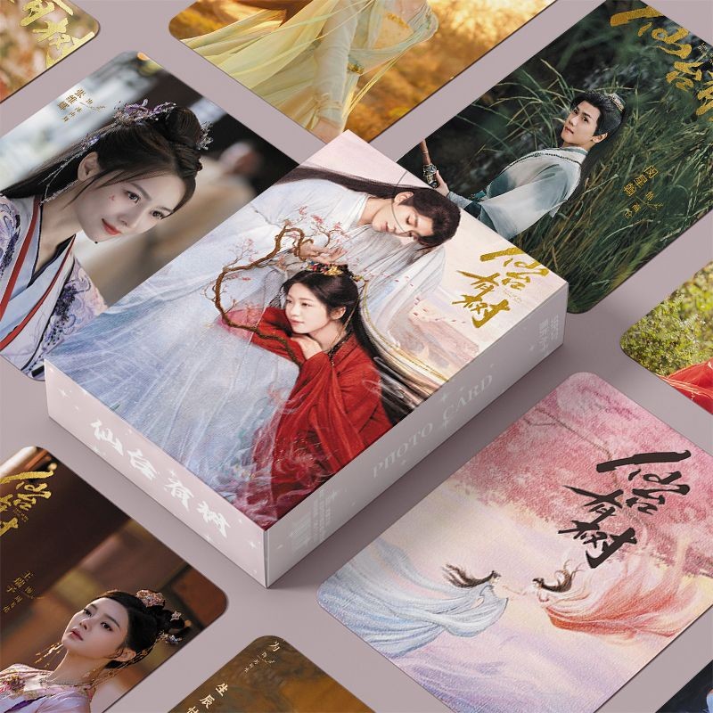 50-55pcs Chinese Drama Love of the Divine Tree Hologram Lomo cards Actor Deng Wei Xiang Hanzhi ...