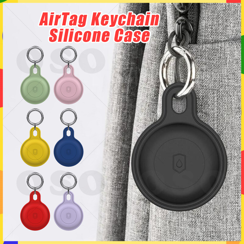Anti-loss Airtag Case Waterproof Silicone AirTag Keychain Airtag Case ...
