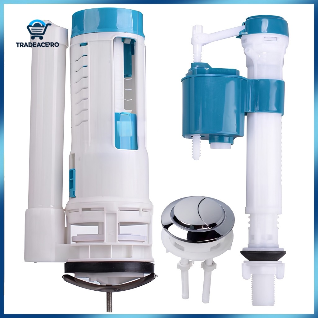 1 Set Toilet Flush Set Fittings Dual Button Flush Valve Toilet Inlet ...