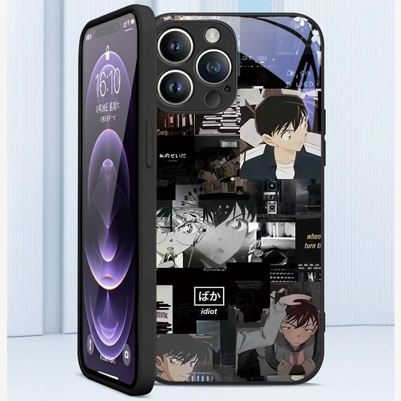 Detective Conan 04 Tempered Glass phone case cover For iPhone 16 15 13 ...
