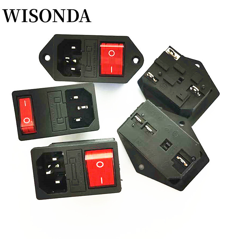 AC-01 AC-14-F16 Electrical Power Socket 250V Rocker Switch Brass 10A ...