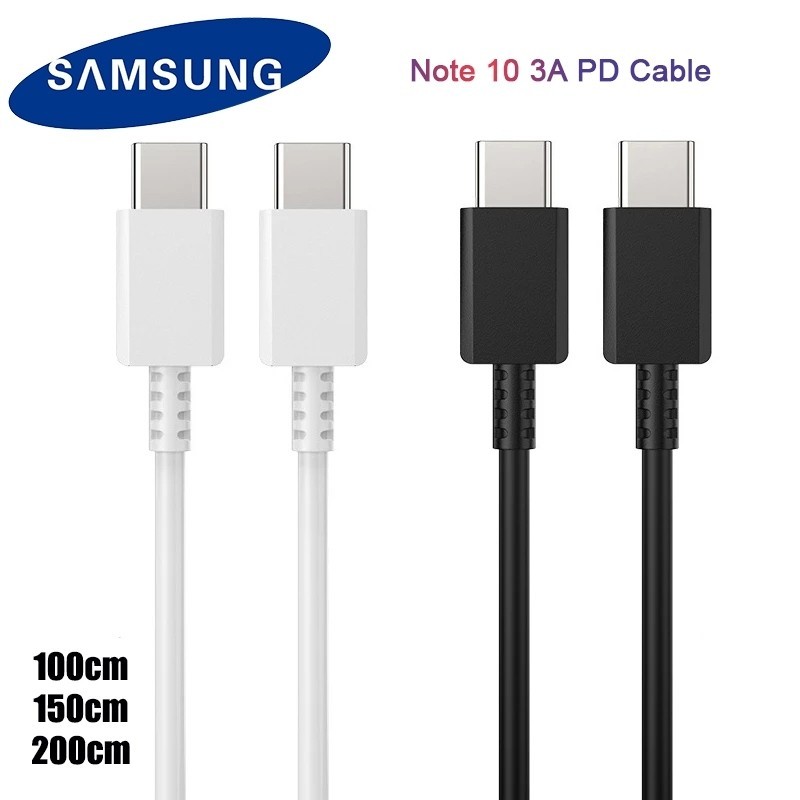 Original Samsung 0.2/1/1.5/2M/3M USB Type C PD Cable 3A Adaptive Fast ...