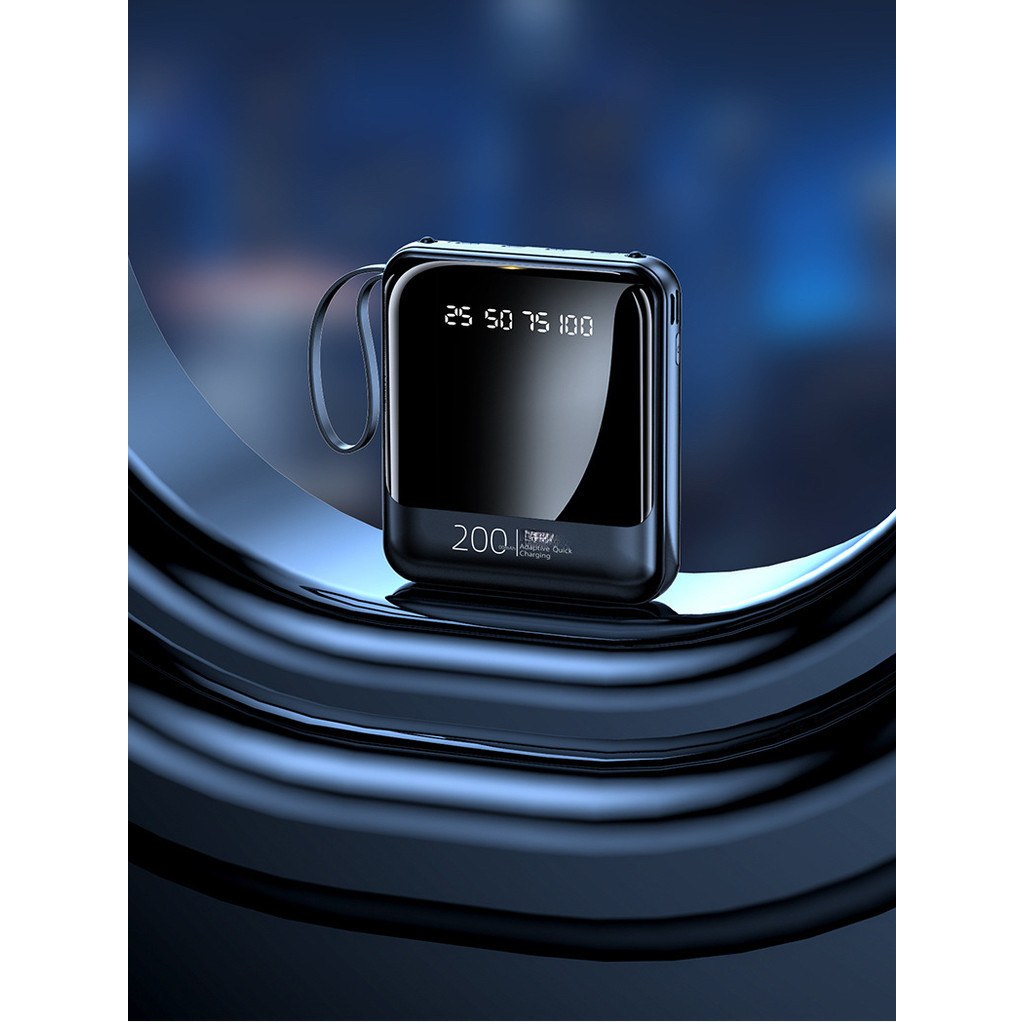 Mini Compact Power Bank 20000 MA Large Capacity Self-Wired Mobile Power ...