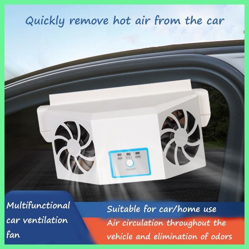 Solar Power Car Exhaust Fan Cool Down Your Car Auto Vent Fan Auto ...