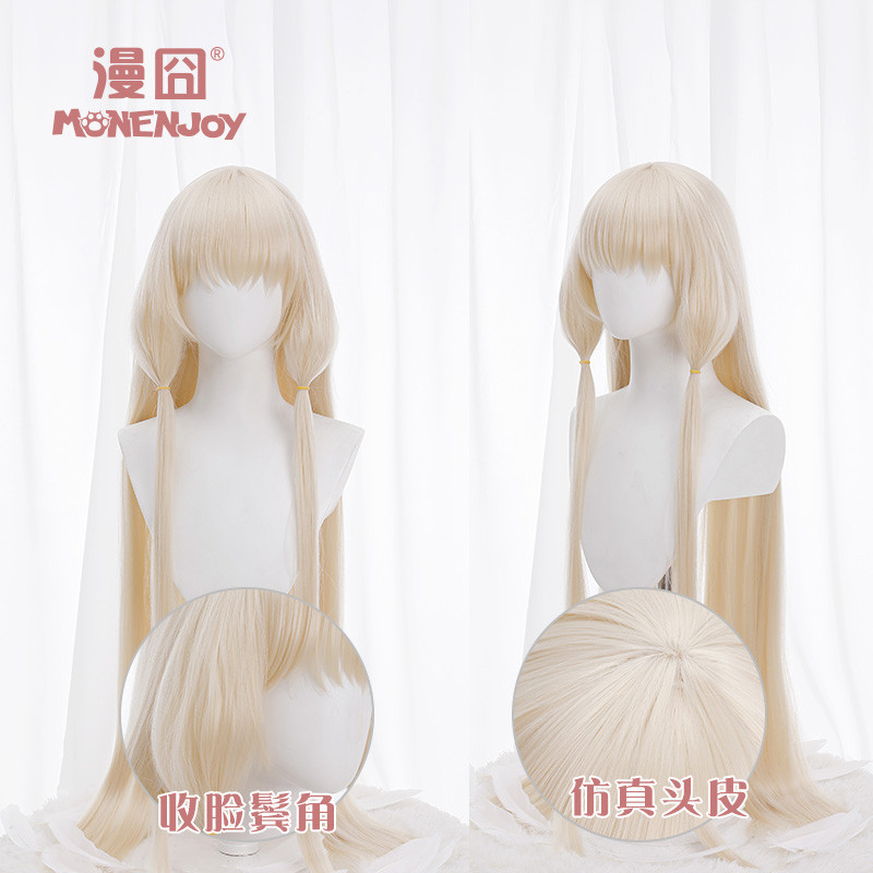 Anime Chobits Chii Cosplay Wig 110cm Long Staight Light Golden Chobits ...