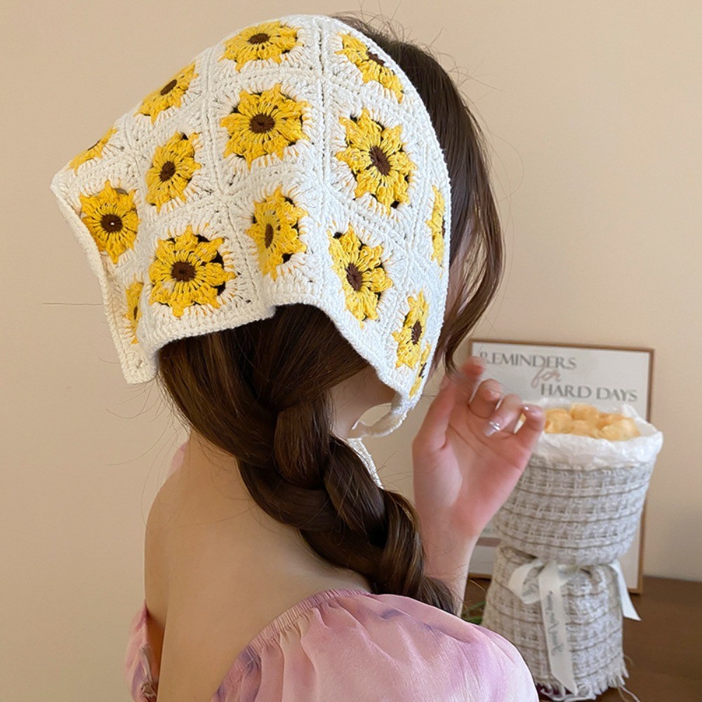 Beautiful Colorful Triangle Turban Head Kerchief Cotton Hair Bandana ...