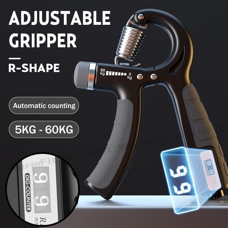 Strength Trainer Adjustable Hand Gripper Forearm Strengthener ...