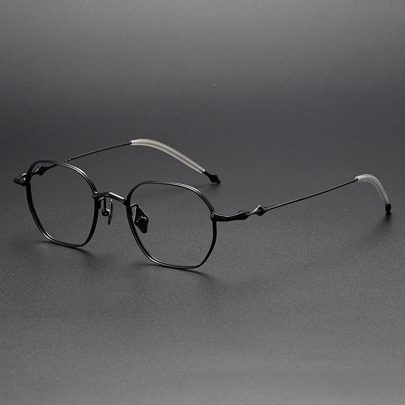 135mm Light Stylish Spectacles Frame Polygon Eyeglasses Men Women Pure ...