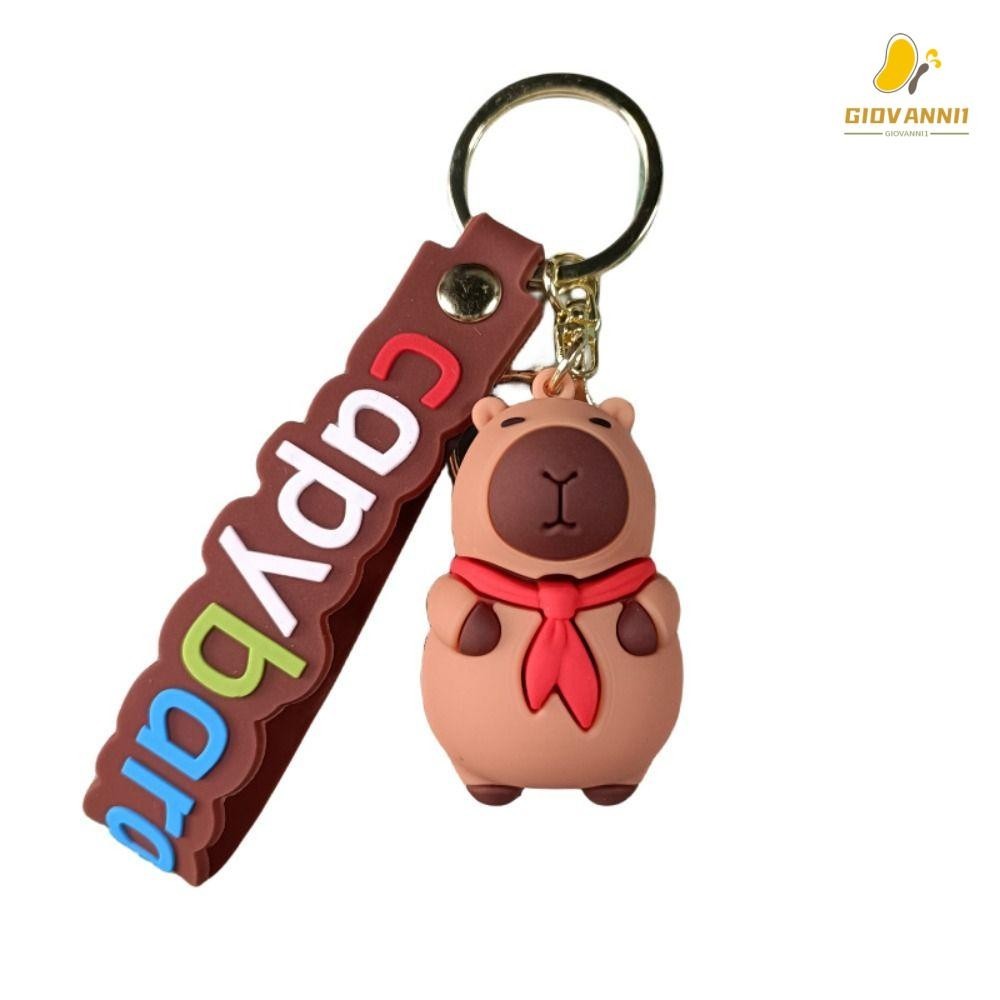 GIOVANNI1 Capybara Key Ring, PVC Mental Cartoon Capybara Keychain ...