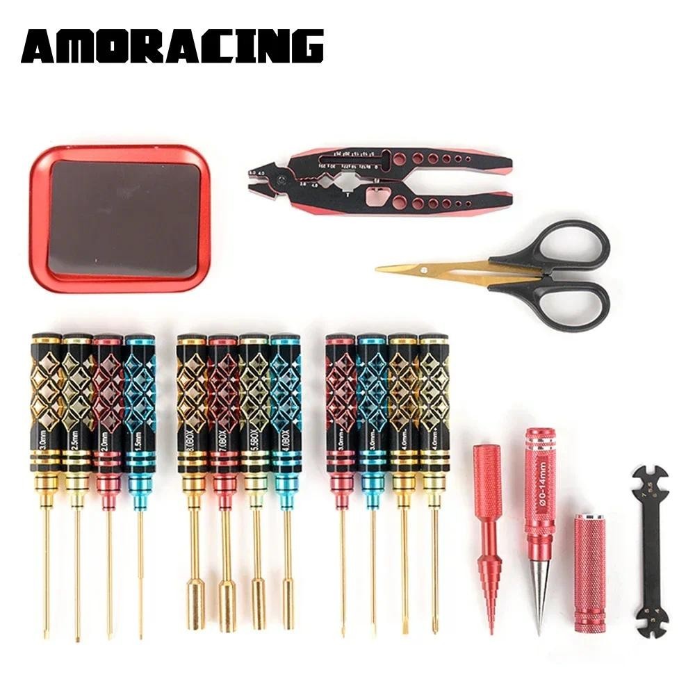 18 Piece RC Remote Control Model Car Repair Kit Hexagonal Cross ...
