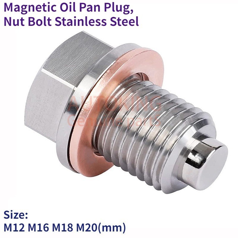 M12 M16 M18 M20 Magnetic Oil Pan Plug, Nut Bolt Stainless Steel ...