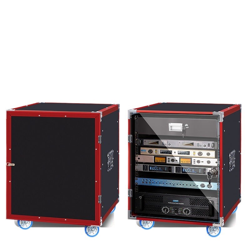 ☃ 12U amplifier cabinet 16U flight case household cabinet aluminum edge ...