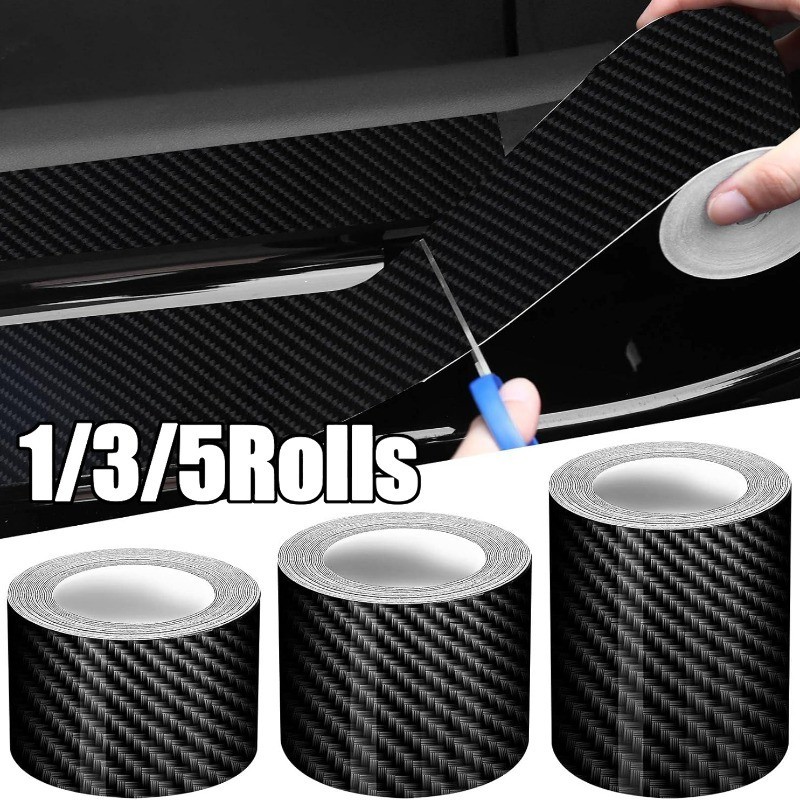 3D Carbon Fiber Car Door Bumper Protection Film Sticker / Automobile ...