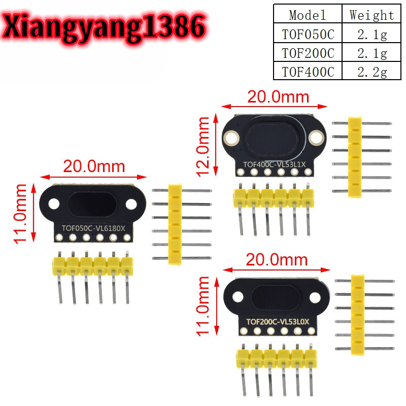 （ToF) Laser Ranging Sensor Module TOF050C TOF200C TOF400C 50CM/2M/4M ...
