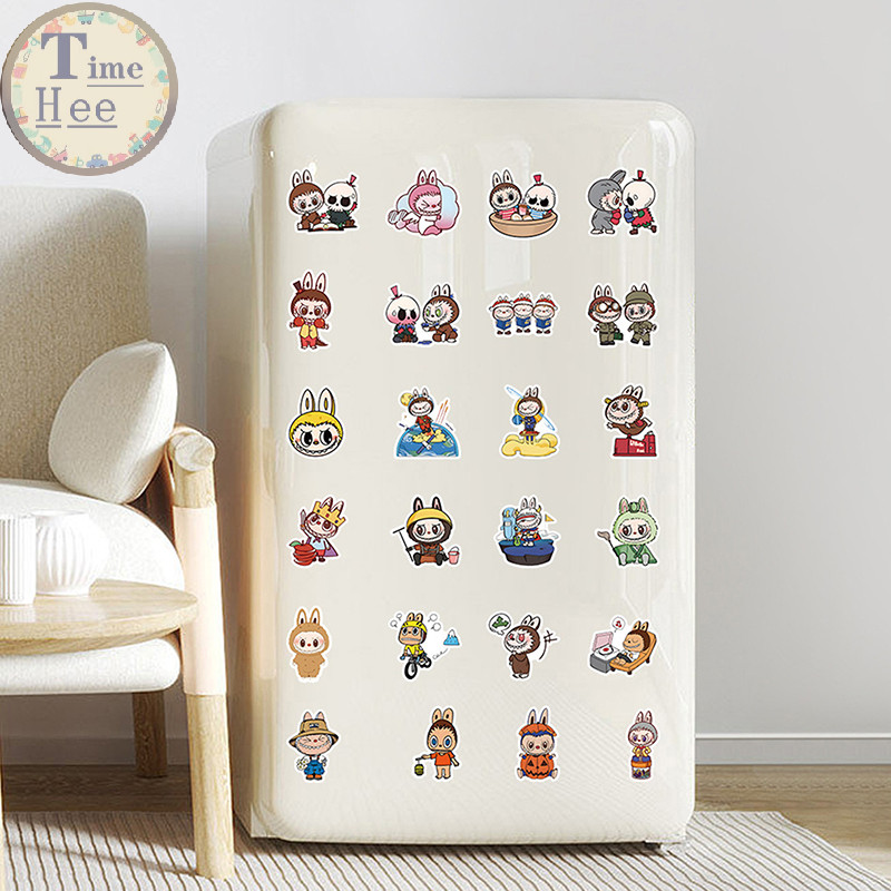 TIMEHEE Labubu Monster Cartoon Waterproof Stickers Pack Cute Water ...