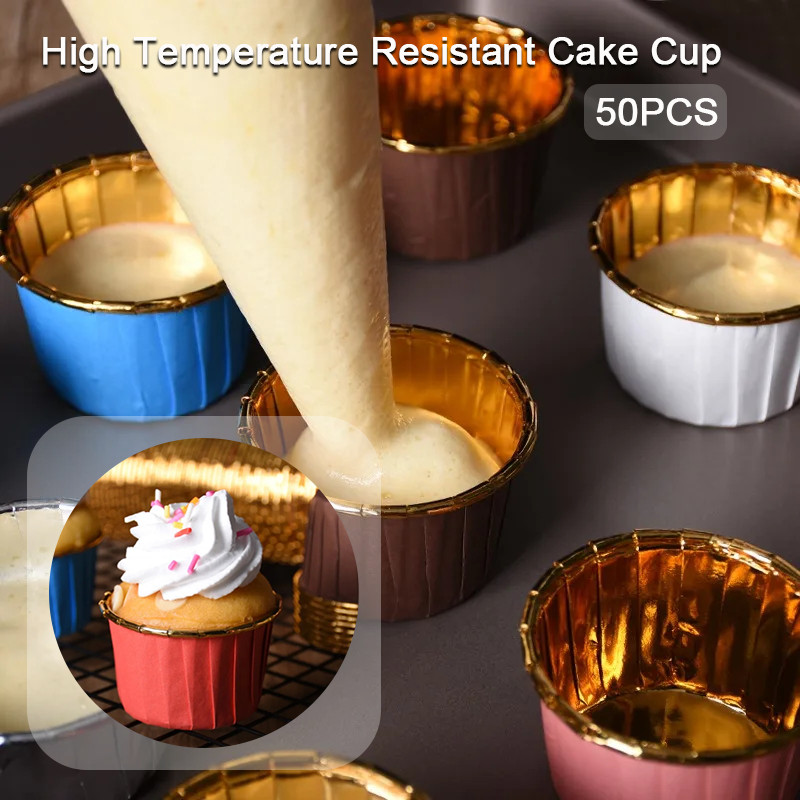 50pcs 3OZ Mafen Cupcake Cup Cake Mold Muffin Cup Cake Cup Mafen Cake ...