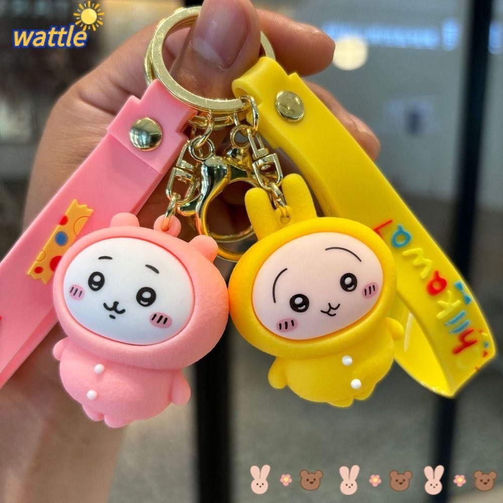 WATTLE Keychain, Cute Cartoon Chiikawas, Hot Pendent PVC Small Key ...