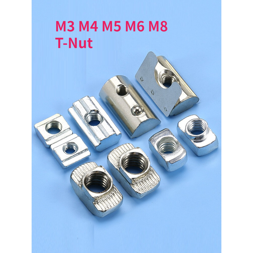 M3 M4 M5 M6 M8 for 20 30 40 45 Series Slot T-nut Sliding T Nut Hammer Drop In Nut Fasten ...