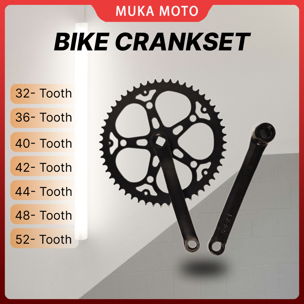 Fixie Crankset Mountain Bike Sprocket with Crank Arm 36/40/44/48/52T ...