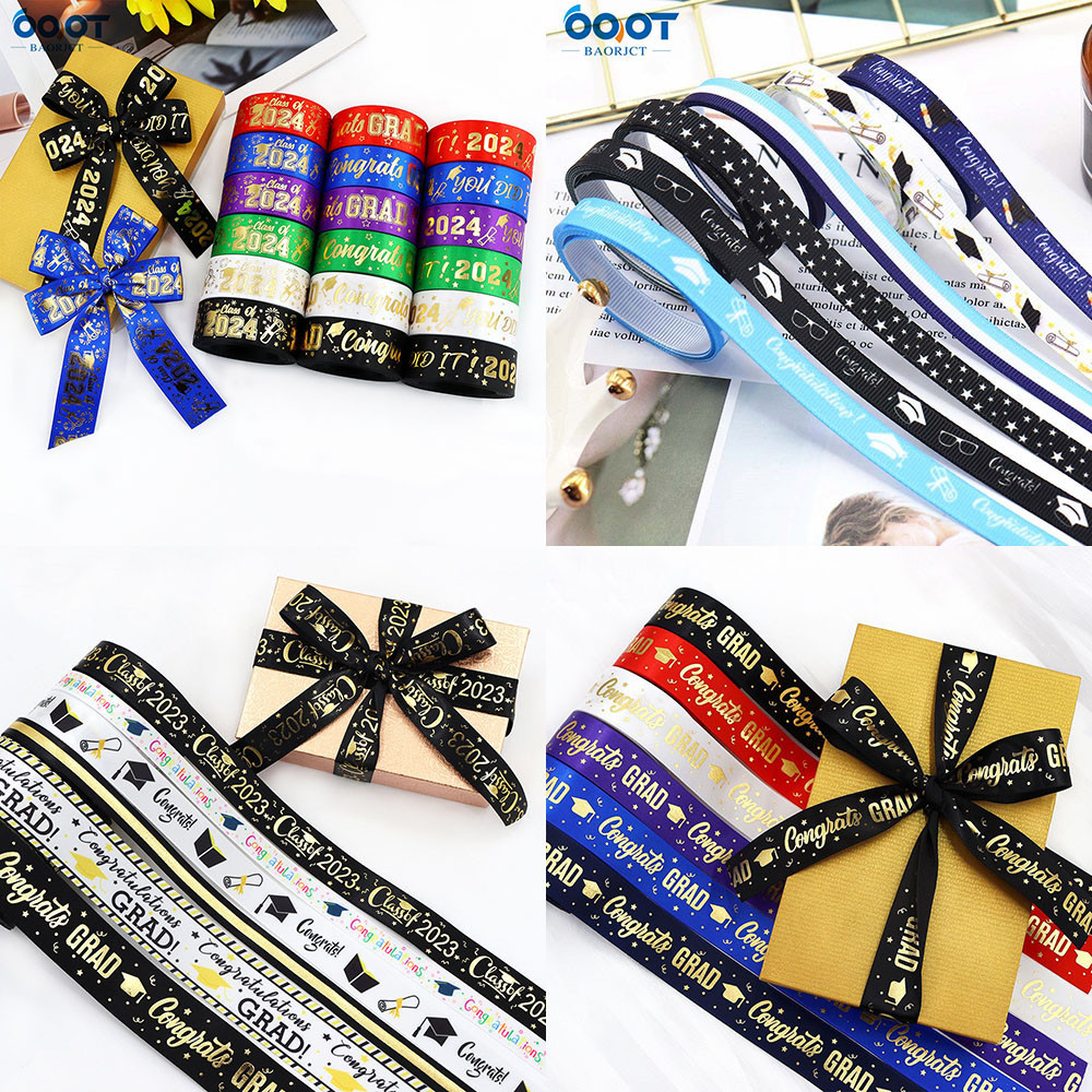 1 Meter 1cm-2.5cm width Ribbon Graduation Class Of 2024 Ribbon For Gift ...