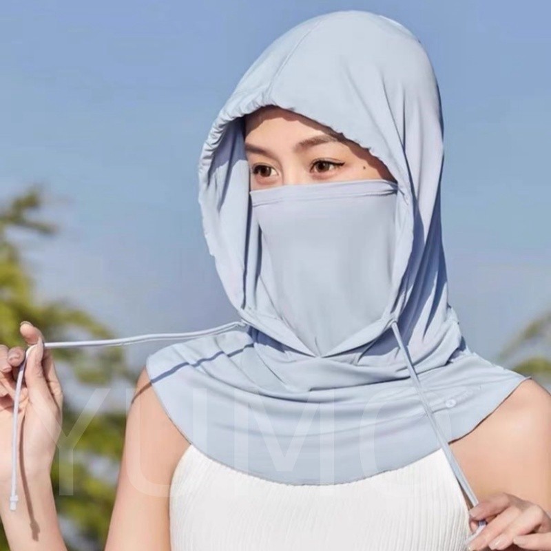 Men's And Women's Ice Silk Sunscreen Cap UV Protection Face Mask Design ...