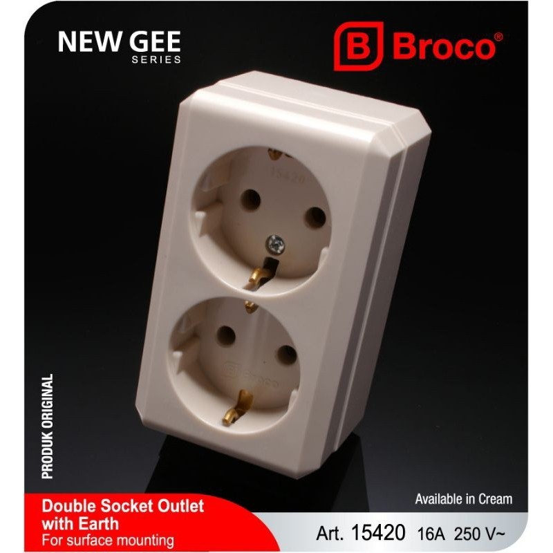 2 hole ob broco socket 15420 Cream | Shopee Philippines