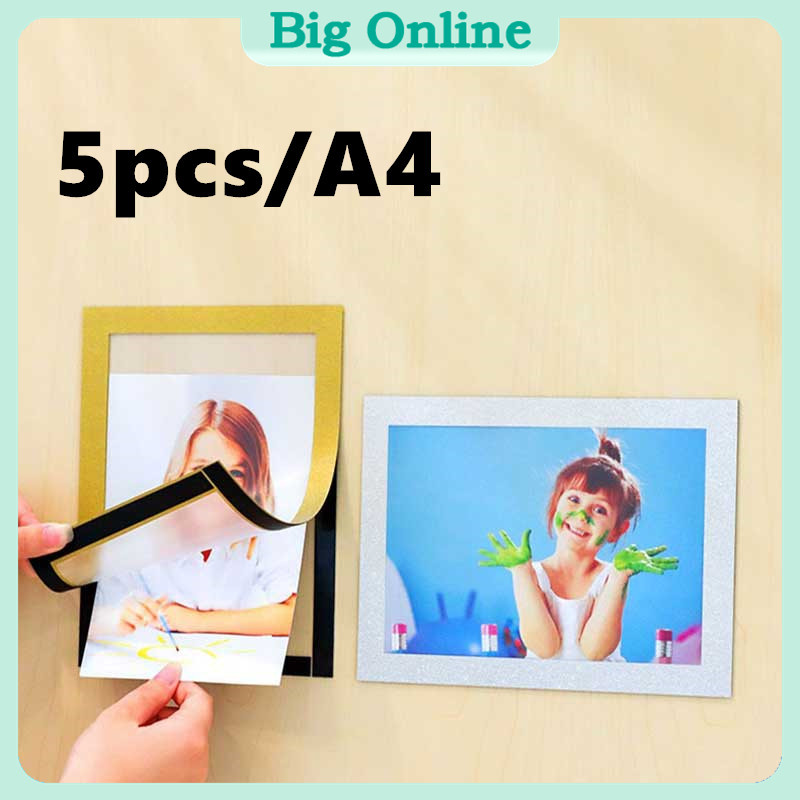 5pcs A4 Magnetic Display Sticker Wall Photo Certificate Frame For DTI ...