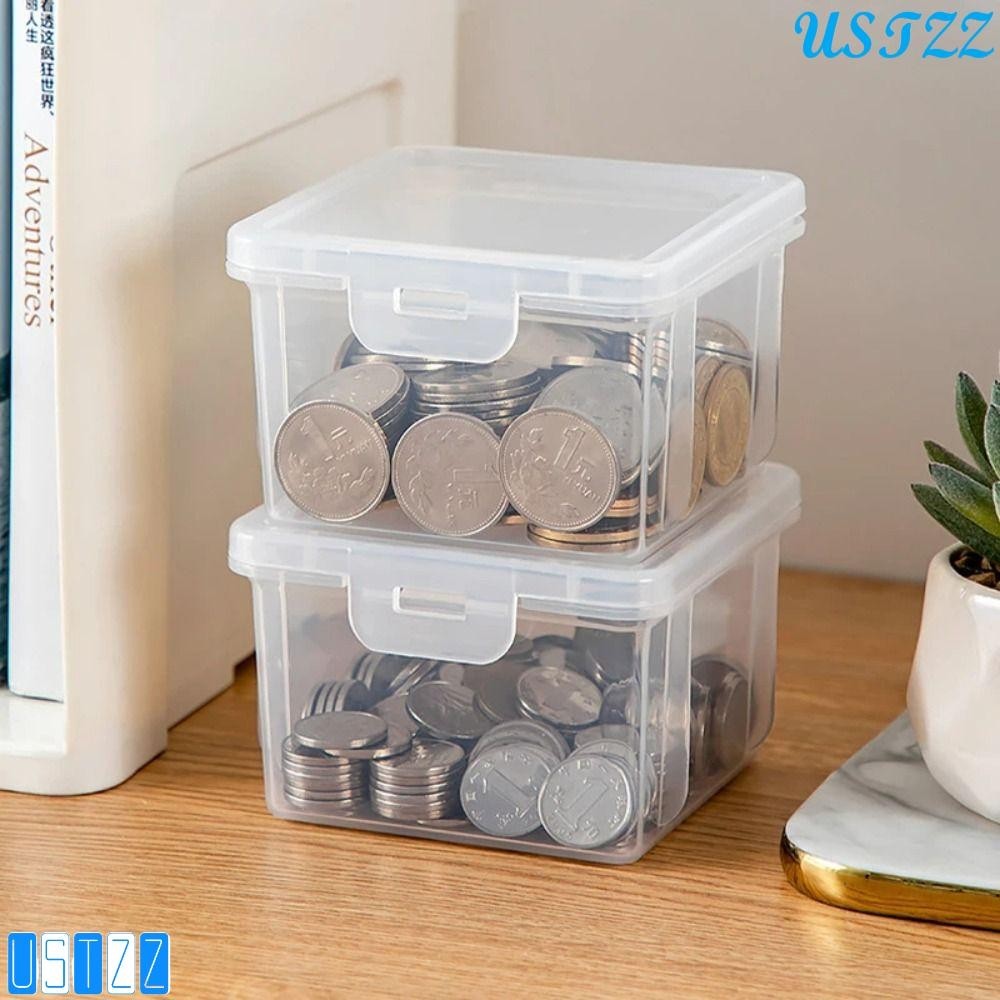 USTZZ Paper Money Storage Box, PP Transparent Currency Banknote Case ...